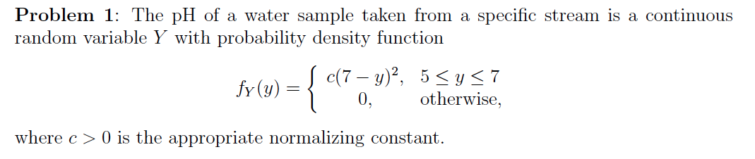 Solved Problem 1: The pH of a water sample taken from a | Chegg.com