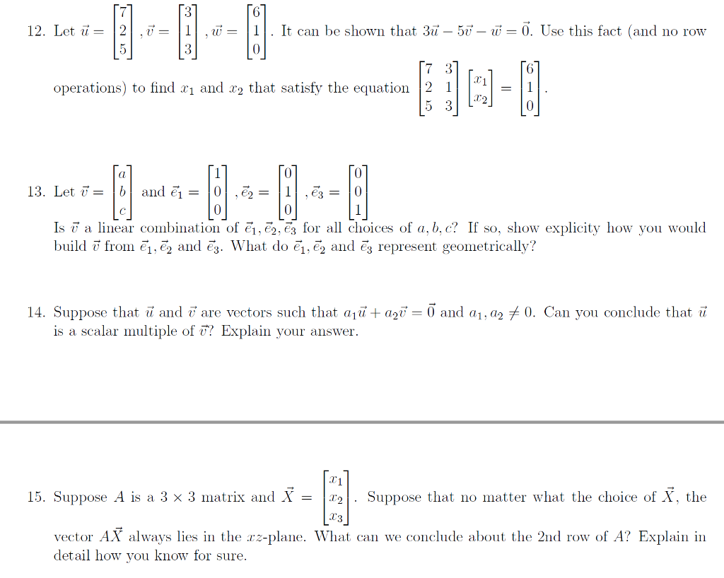 Solved 6 12. Let u = | 2 | . Ü= | 1 | . w = | 1 | . It can | Chegg.com