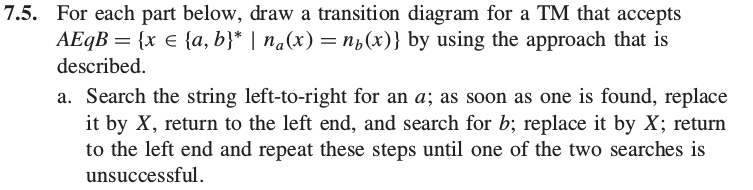 Solved For each part below, draw a transition diagram for a | Chegg.com