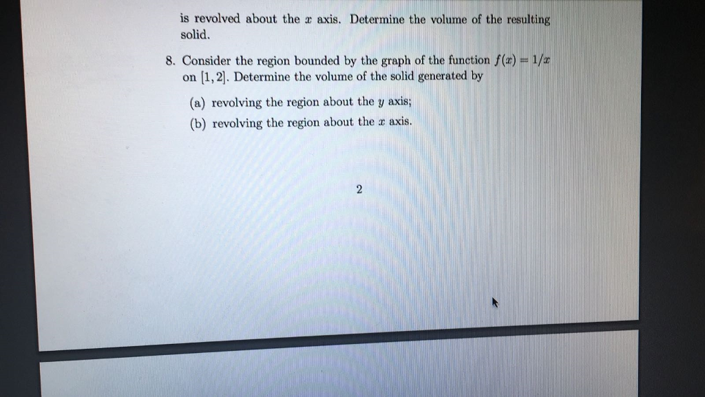 Solved Consider the region bounded by the graph of the | Chegg.com