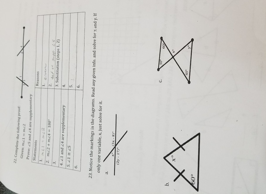 Solved 22. Complete the following proof: Given: m