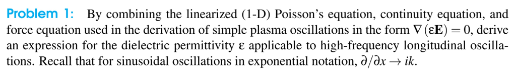 Solved Problem By combining the linearized (1-D) Poisson's | Chegg.com
