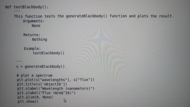 Solved 7, (10%) Using the blackbody module, generate a | Chegg.com