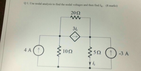 Solved Q1. Use nodal analysis to find the nodal voltages and | Chegg.com Solved Q1. Use nodal analysis to find the nodal voltages and | Chegg.com