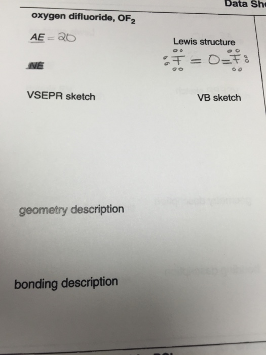 Oxygen Difluoride Lewis Structure