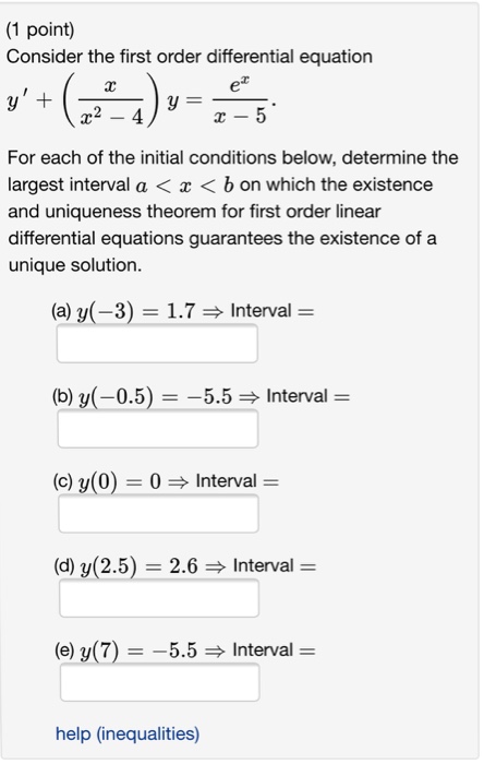 Solved Consider the first order differential equation y' + | Chegg.com