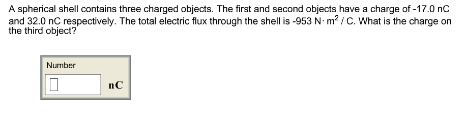 Solved A spherical shell contains three charged objects. The | Chegg.com