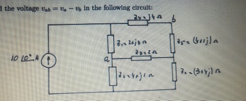 Solved d the voltage tab vo vb in the following circuit: | Chegg.com