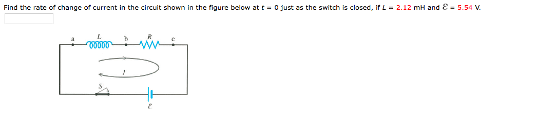 Solved Find the rate of change of current in the circuit | Chegg.com