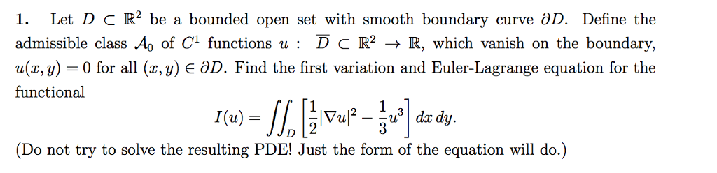 Let D R^2 be a bounded open set with smooth boundary | Chegg.com