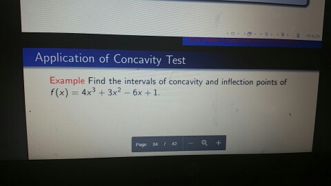 Solved Application of Concavity Test Example Find the | Chegg.com