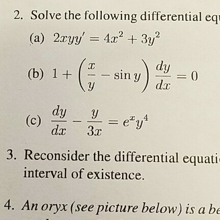 Solved Solve the following differential equations. You can | Chegg.com