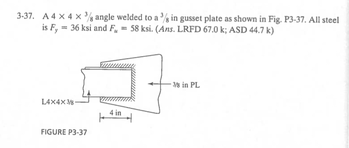 Solved Determine the LRFD design strength and the ASD | Chegg.com