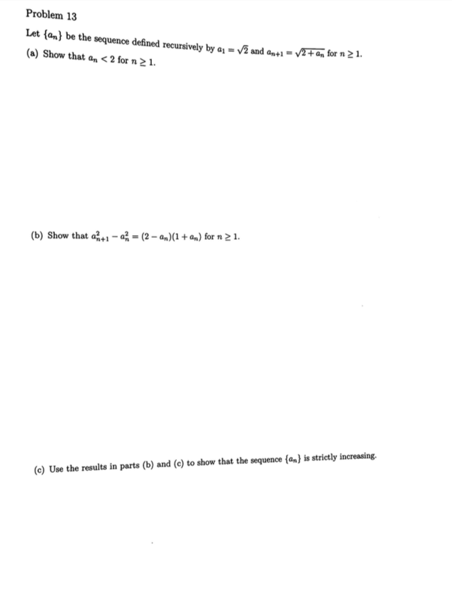 Solved Let {a_n} be the sequence defined recursively by a_1 | Chegg.com