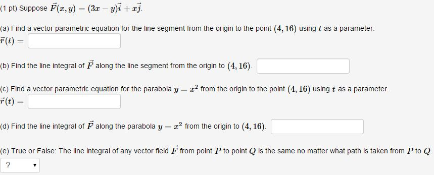 Solved Vector parametrization and line integrals: Points | Chegg.com