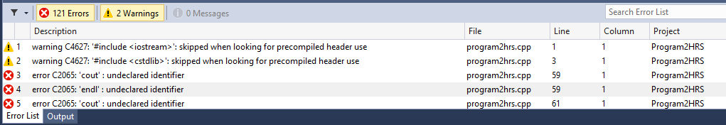 Solved How do I fix this??? 121 Errors 2 Warnings | Chegg.com