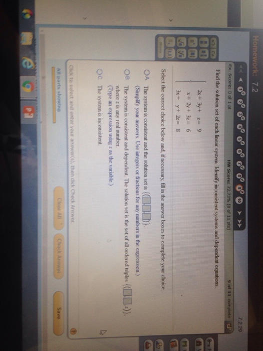 Solved Find the solution set of each linear system. Identify | Chegg.com