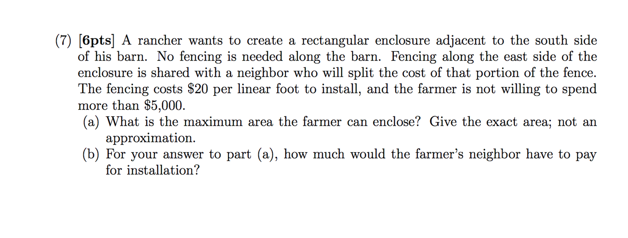 Solved A rancher wants to create a rectangular enclosure | Chegg.com