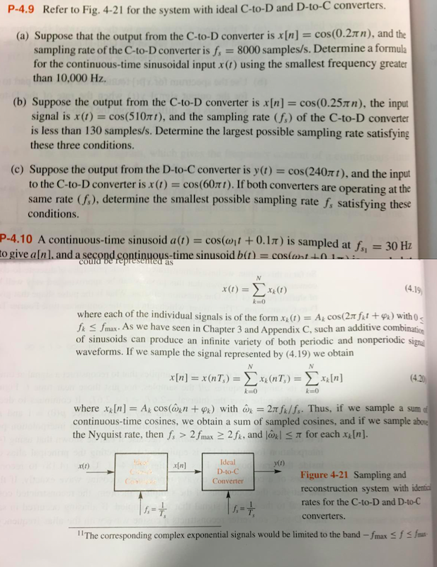 Solved P-4.9 Refer to Fig. 4-21 for the system with ideal | Chegg.com