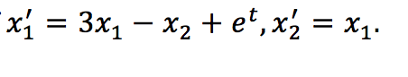 Solved Find the general solution of x1'= 3x1 - x2 + e^t, | Chegg.com