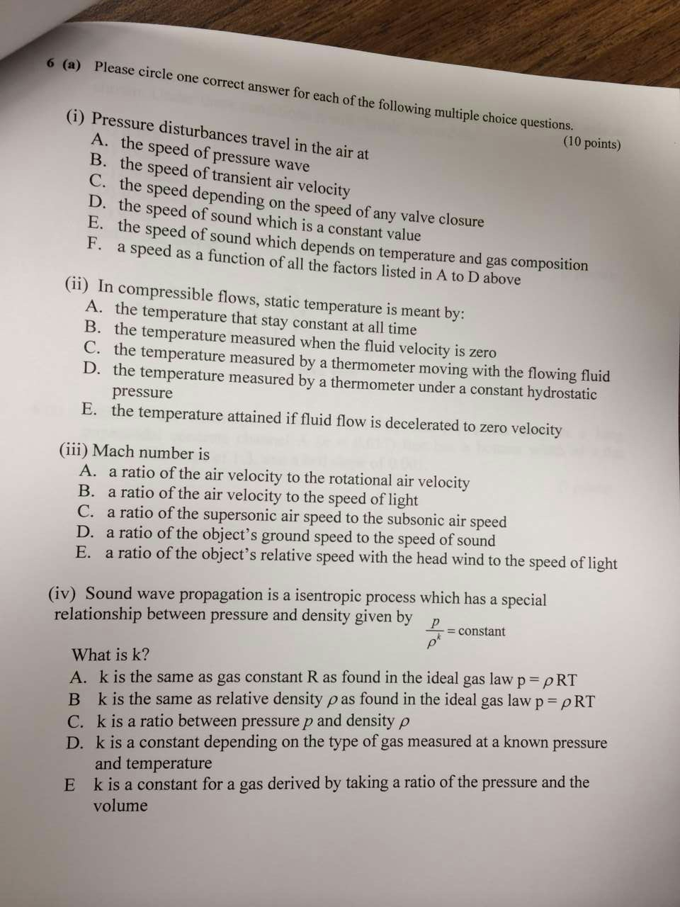 Solved Please circle one correct answer for each of the | Chegg.com