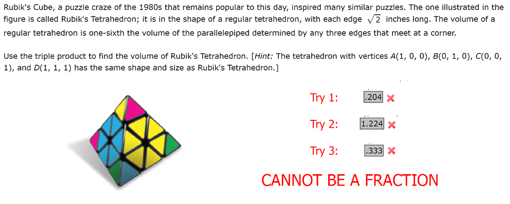 Solved Rubik's Cube, a puzzle craze of the 1980s that | Chegg.com