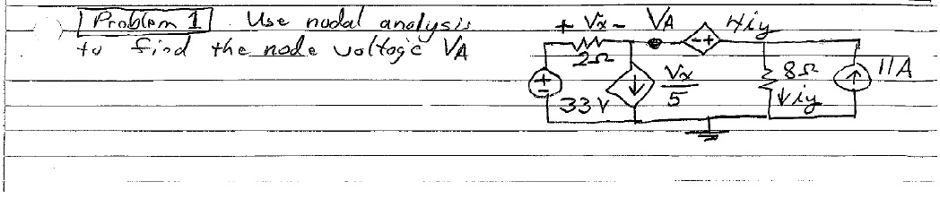 Solved Use nodal analysis to find the node voltage VA | Chegg.com