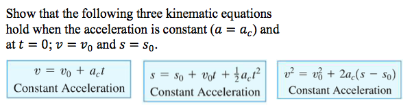 Solved Show that the following three kinematic equations | Chegg.com