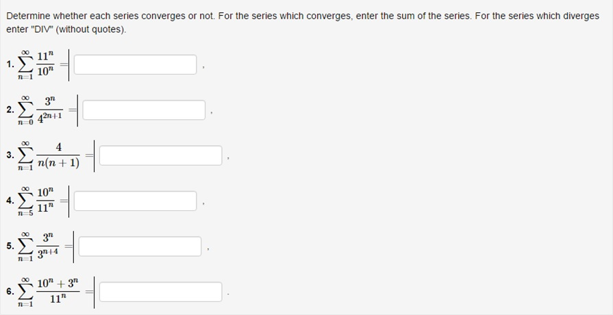 Solved Determine whether each series converges or not. For | Chegg.com