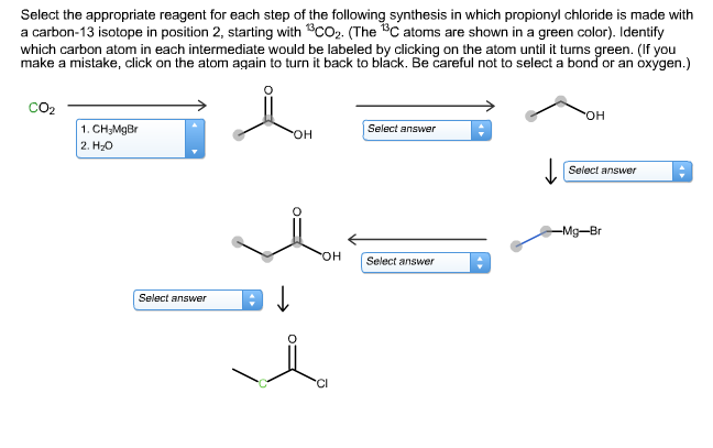 Solved Select the appropriate reagent for each step of the | Chegg.com