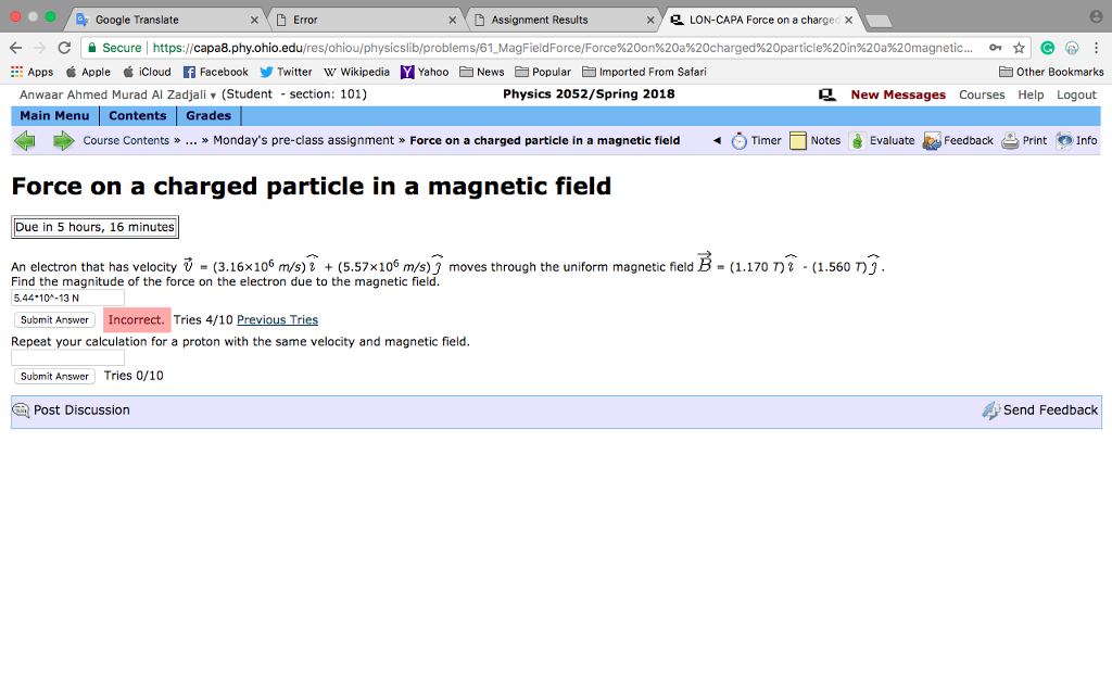 Solved Google Translate xError D Assignment Results y | Chegg.com