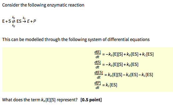 Solved Consider the following enzymatic reaction kd This can | Chegg.com