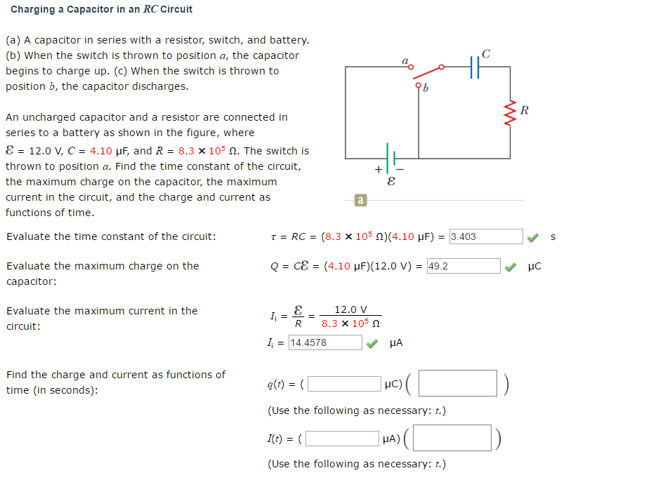 Solved Charging a Capacitor in an RC Circuit (a) A capacitor | Chegg.com
