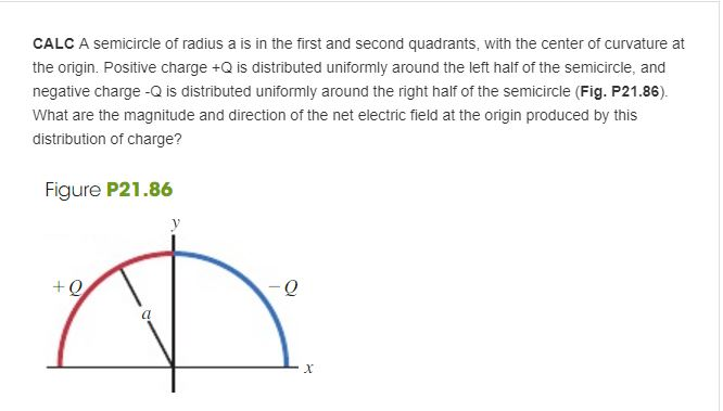 Solved CALC A semicircle of radius a is in the first and | Chegg.com