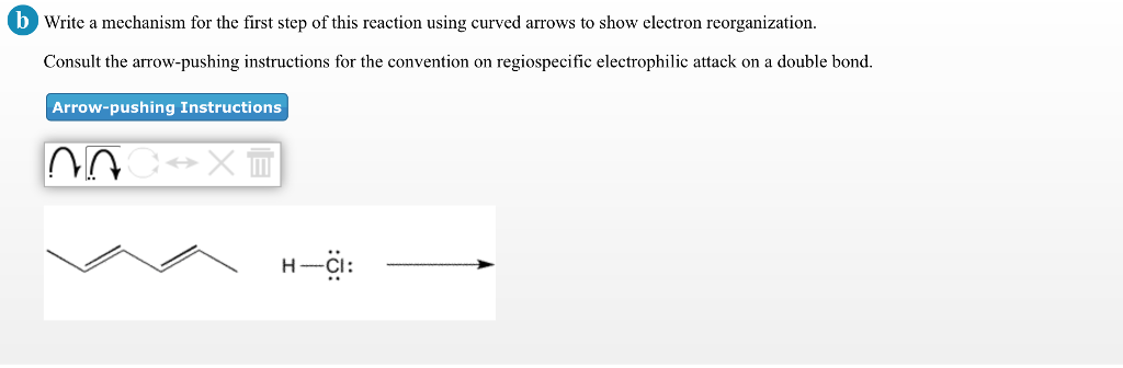 Solved Write a mechanism for the first step of this reaction | Chegg.com