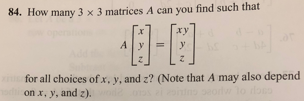 Solved 84. How many 3 x 3 matrices A can you find such that | Chegg.com