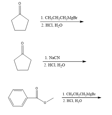 Solved 1. CH3CH2CH2MgBr 2. HC1, H2o 1. NaCN 2. HCl, H2 1. | Chegg.com