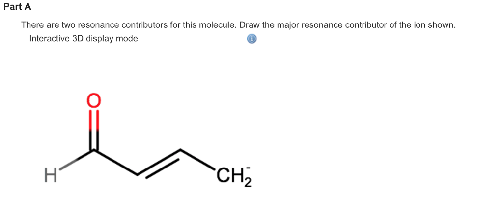 Solved A There are two resonance contributors for this | Chegg.com