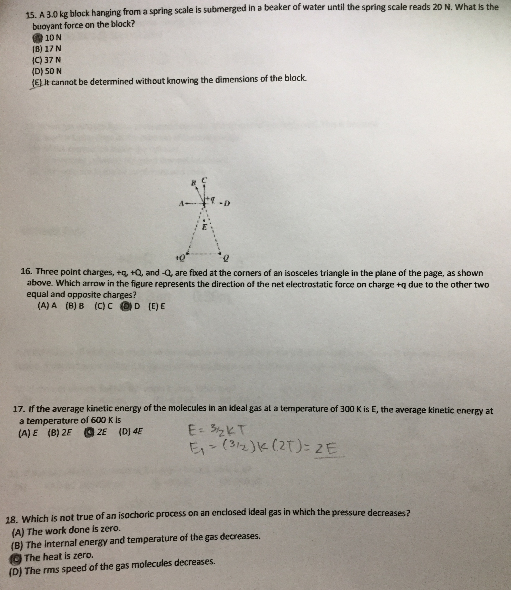 Solved A 3.0 kg block hanging from a spring scale is | Chegg.com