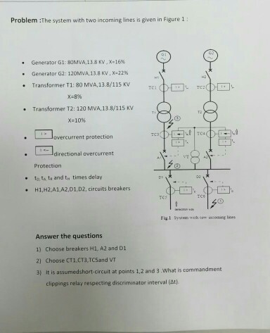 The system with two incoming lines is given in Figure | Chegg.com