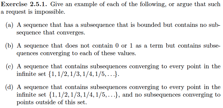 Solved Exercise 2.5.1. Give an example of each of the | Chegg.com