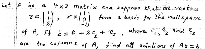 Solved Let A be a 4 times 3 matrix and suppose that the | Chegg.com