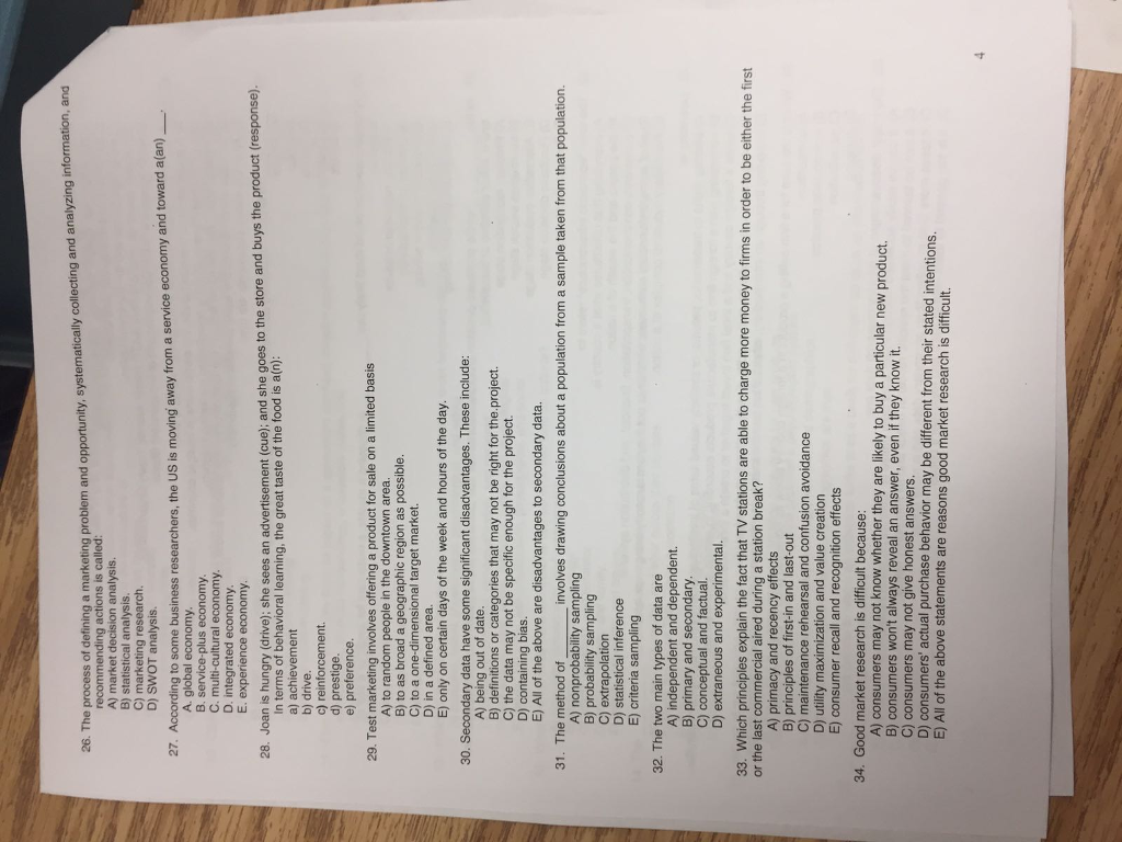 The process of defining a marketing problem and | Chegg.com