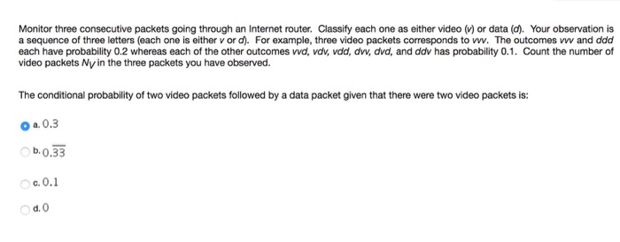 Solved Monitor three consecutive packets going through an | Chegg.com