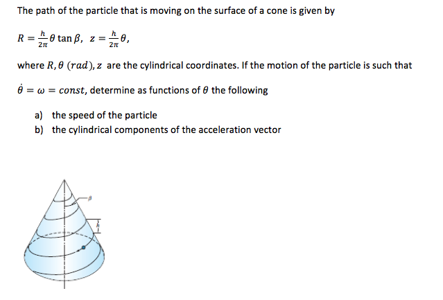 Solved The path of the particle that is moving on the | Chegg.com