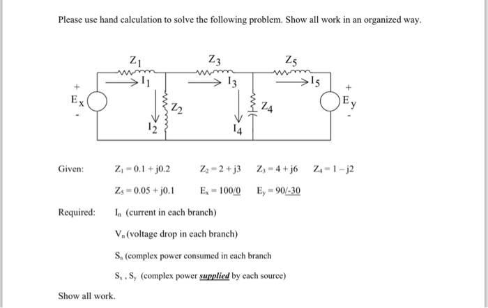 Solved Use hand calculation to solve the following problem. | Chegg.com