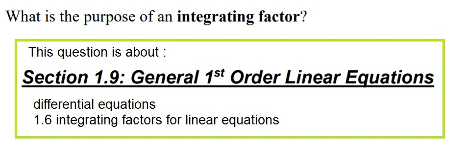 Solved What is the purpose of an integrating factor? This | Chegg.com