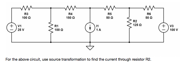 Solved For the above circuit, use source transformation to | Chegg.com