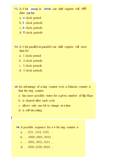 Solved A 4-bit serial in/serial-out shaft register will | Chegg.com