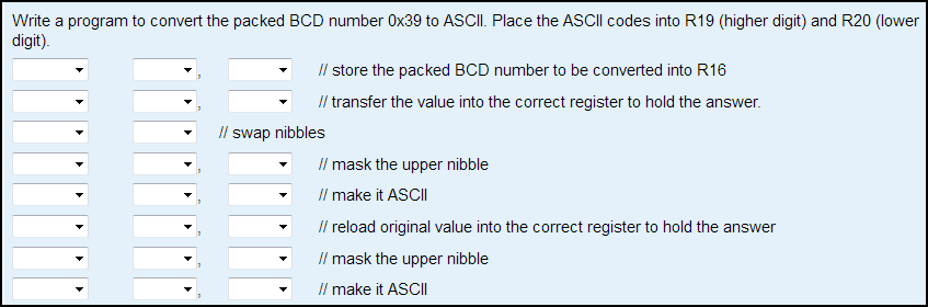 Solved Write a program to convert the packed BCD number 0x39 | Chegg.com
